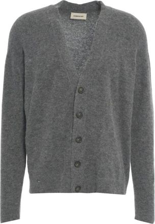 ATOMOFACTORY Atomofactory, Homme, Pulls, Gris, Taille: L Cardigan Gris Luxueux Tricot Aw25