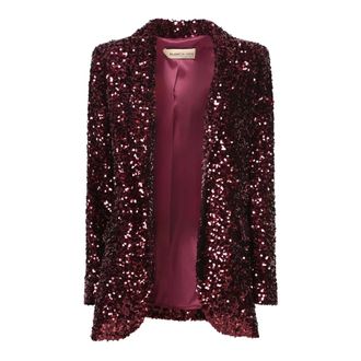 Blanca Vita Femme, Vestes, Brun, Taille: 34 FR Veste Bordeaux &agrave; Paillettes Aw24