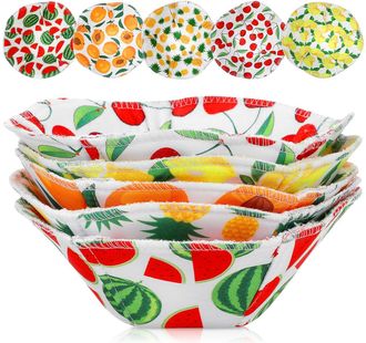 Hemoton 5-Teilige Mikrowellen-Schalenhalter, Sch&uuml;ssel F&uuml;r Hei&szlig;e Speisen, Topflappen, Sch&uuml;sselform, Suppe, Gem&uuml;tliche Tellerunterlagen, Hei&szlig;e, Hitzebest&auml;ndige 