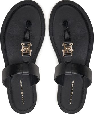 Tommy Hilfiger Zehentrenner Tommy Hilfiger Th Elevated Sandal FW0FW07174 Schwarz