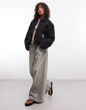 Carhartt Work in Progress Belmar Jeansjacke in schwarzer Waschung
