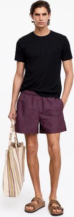 Arket Badeshorts Mit Allover-Print -Lila