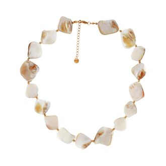 Dansk Copenhagen Joy Waterproof Short Natural Shell Necklace - Femme - Accessoires - Jaune - Taille: ONE Size