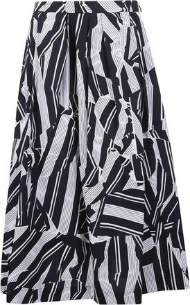Dries Van Noten Femme, Jupes, Noir, Taille: 36 FR Jupe longue pliss&eacute;e &agrave; imprim&eacute; g&eacute;om&eacute;trique