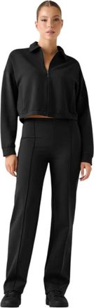 Guess Femme, Sweatshirts et sweats &agrave; capuche, Noir, Taille: 44 FR Annie Crop Full-Zip Jacket