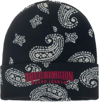 True Religion Caps & M&uuml;tzen - Beanie PAISLEY - Gr. ONE SIZE - in Schwarz - f&uuml;r Damen