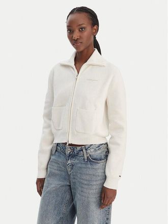 Tommy Jeans Sweatshirt Cozy Sript DW0DW22029 &Eacute;cru Regular Fit