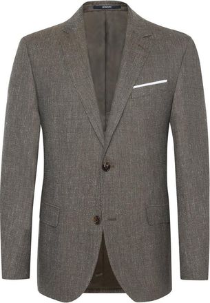 Joop Einreihiges Sakko mit Struktur aus einem Wolle-Leinen-Mix, Slim in