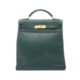 Herm&egrave;s Pre-owned Sac &agrave; dos vintage en cuir Ardennes - Femme - Pre-owned - Vert - Taille: ONE Size