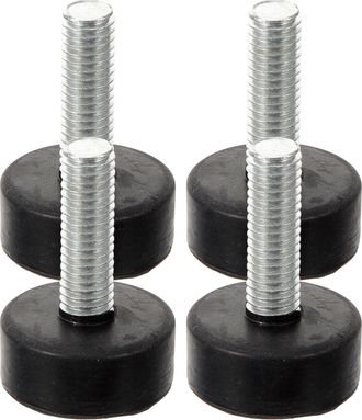 Valiclud 4 Stück verstellbare Gummifüße für Möbel, robuste Nivellierer, rutschfeste Pads mit Schrauben für Verschiedene Anwendungen