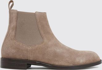 HUGO BOSS Bottines Chelsea en daim avec cheville &eacute;lastique et tirette