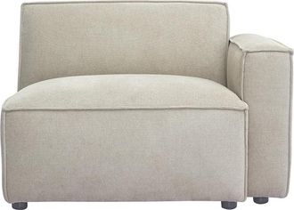 Miliboo Eckmodul rechts f&uuml;r Sofa, Chenille, Beige, Split