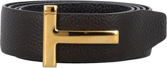 Tom Ford G&uuml;rtel - Small Grain Leather Icon Belt - Gr. 100 - in Schwarz - f&uuml;r Damen