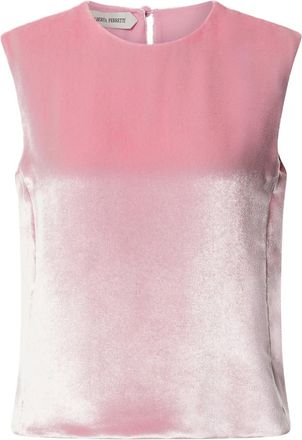 Alberta Ferretti haut sans manches à effet satiné - Rose