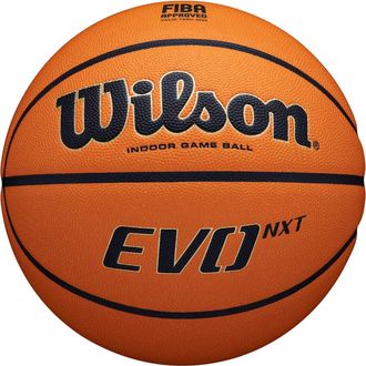 Wilson Basketball EVO NXT FIBA Game Ball, Mischleder, Ideal für Hallen, Größe 7, Braun, WTB0965XB