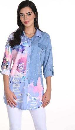 Frank Lyman Design Femme, Blouses et Chemises, Multicolore, Taille: 46 FR Denim Chemises