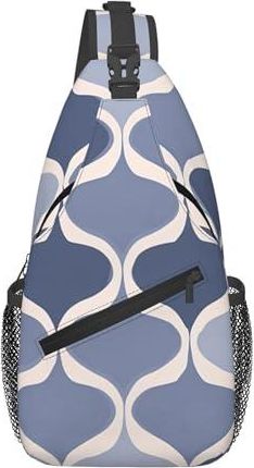 Generic Sacoche Port&eacute; &eacute;paule Maroc et ethnique Durable Sling Bag R&eacute;glable Crossbody Bag pour Cyclisme Homme Femme