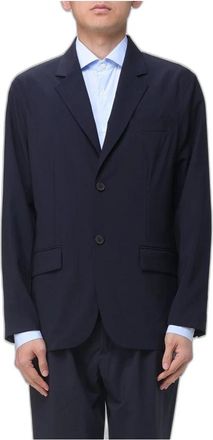 Emporio Armani Einknopf-Blazer aus Schurwolle - - Jackets - Herren - Blau - 2XL