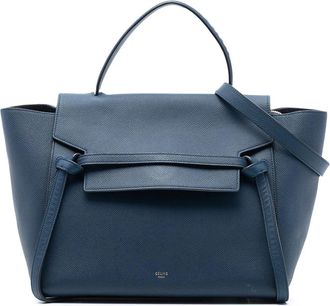 Celine Hobo Bags - Mini Grained Calfskin Belt Bag - Gr. unisize - in Blau - f&uuml;r Damen