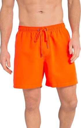 JP1880 Herren Mit Zippertasche Badeshort, Neon Orange, 3XL EU