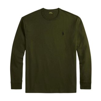 Ralph Lauren T-shirt ML logo brod&eacute; - Homme - Tops - Vert - Taille: XL