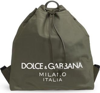 Dolce & Gabbana Rucksack mit Logo - - Bags - Herren - Gr&uuml;n - ONE SIZE