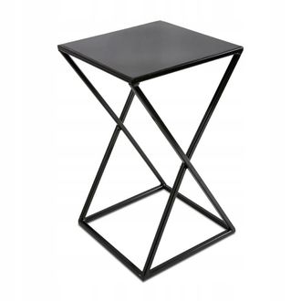 HowHomely Blumenst&auml;nder Metall Schwarz 40 cm Hoch - Solider und Robuster Blumenhocker Metall - Pflanzenst&auml;nder im Loft Stil f&uuml;r die Dekoration in Wohnzimmer