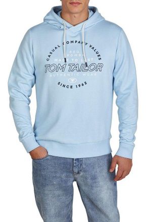 Tom Tailor Kapuzenpullover Herren Printed Hoodie Regular Fit Streetwear Sweatshirt mit Kapuze