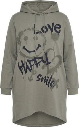 Angel Of Style Sweatshirt Hoodie oversized Smiley-Motiv mit Schriftzug