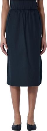 Rier Femme, Jupes, Noir, Taille: 42 FR Elasticated Waist Midi Skirt