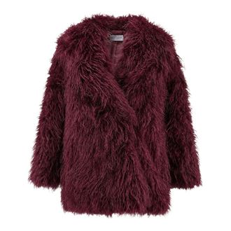 Weili Zheng Doppelreihiger Mantel aus mongolischem Webpelz - - Jackets - Damen - Rot - S