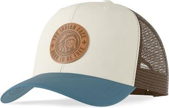 The Indian Face Born to Be Free Casquette de Baseball, Beige/Bleu, Taille Unique Mixte