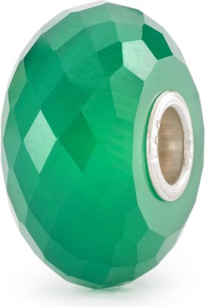 Trollbeads Herbst Kollektion Pfad des Glücks 2024 Edelsteinbeads Handgefertigt (TSTBE-20044 Grüner Onyx)