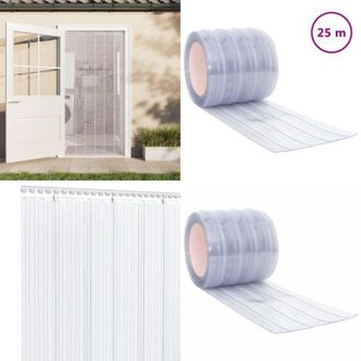vidaXL Vidaxl - Rideau de porte transparent 200 mmx1,6 mm 25 m pvc - Rideau De Porte - Rideau Pvc - Isolation Thermique - Rideau Antibruit - Protection