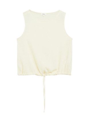 s.Oliver Blusentop Bluse Top aus Viskosemix mit regulierbarem Bund