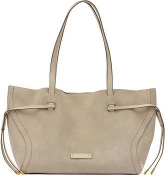 Gianni Chiarini Hobo Bags - Beige Suede Shoulder Bag With Dual Straps - Gr. unisize - in Beige - f&uuml;r Damen