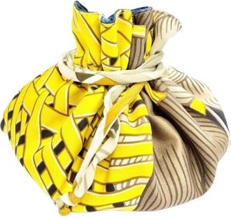 Herm&egrave;s Pre-owned Silk Pouch - Femme - Pre-owned - Jaune - Taille: ONE Size