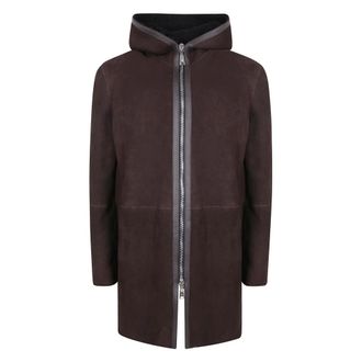 Tagliatore Homme, Manteaux, Brun, Taille: M Wilson Hooded Shearling Coat