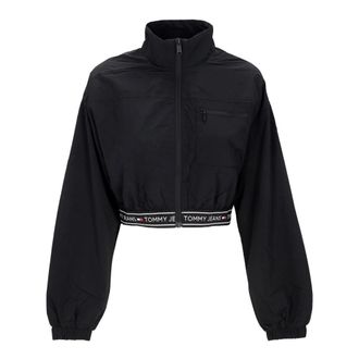 Tommy Hilfiger Schwarzer Windbreaker mit Crop Taping - - Jackets - Herren - Schwarzk - S