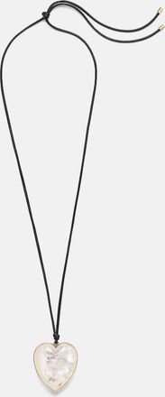 Jennifer Fisher Collier en cuir, plaqu&eacute; or 14 ct et quartz