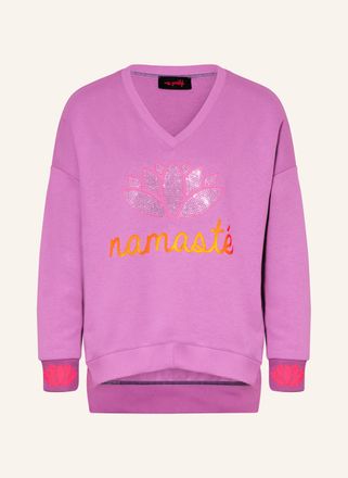 Miss Goodlife Miss Goodlife Oversized-Sweatshirt Mit Schmucksteinen pink