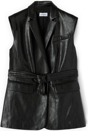 Motivi Femme, Vestes, Noir, Taille: 40 FR Gilet Ceintur&eacute; avec Poches