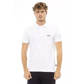 Baldinini Homme, Tops, Blanc, Taille: L Polo Noir en Coton Brod&eacute;