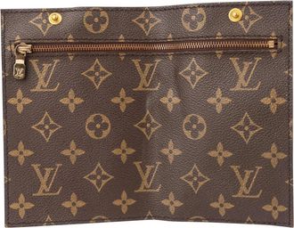 Louis Vuitton Crossbody Bags - Louis Vuitton Canvas Monogram Randonnee Clip Clutc - Gr. unisize - in Braun - f&uuml;r Damen