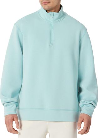 Amazon Essentials Active Herren Herren Active Sweat Relaxed Fit Quarter Zip Pullover Sweatshirt, Hellblau, XS