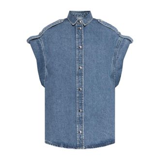 Iro Iro, Femme, Vestes, Bleu, Taille: 38 FR Anglias Denim Vest