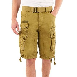 Geographical Norway Panoramique Men - Bermuda Homme Casual Coton - Short Hommes Sport Cargo - Shorts Bermudas Court A Ceinture Coupe Normale - Ideal Cadeau Homme Printemp