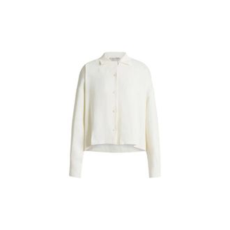Alberta Ferretti Femme, Blouses et Chemises, Blanc, Taille: 42 FR Chemise Fluide en Cr&ecirc;pe