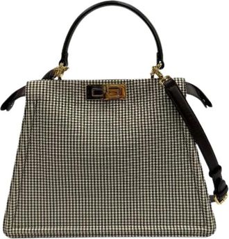 Fendi Sac &agrave; main Pre-owned Peekaboo ISeeU en toile - Femme - Pre-owned - Multicolore - Taille: ONE Size