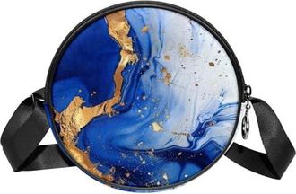 Generic Sac &agrave; bandouli&egrave;re Circle pour femme, petit sac &agrave; bandouli&egrave;re Quicksand avec fermeture &eacute;clair, bretelles r&eacute;glables, sac &agrave; main rond d&eacute;contract&eacute; pour fe